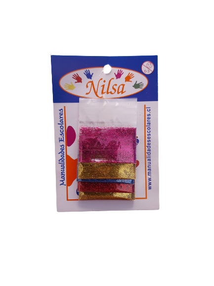 Escarchas 5 Colores Nilsa - Comercializadora Universo Colores