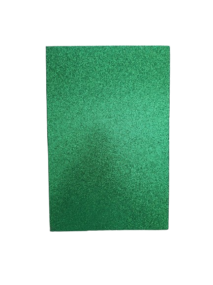 Goma Eva Glitter 20 x 30 cms Verde - Comercializadora Universo Colores